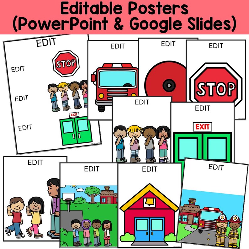 Fire Drill Routine Visuals & Activities - Preschool, Kindergarten Fire ...