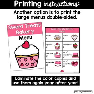 Sweet Treats Bakery: Valentine's Day Pretend Play Printables (PDF) - Etsy
