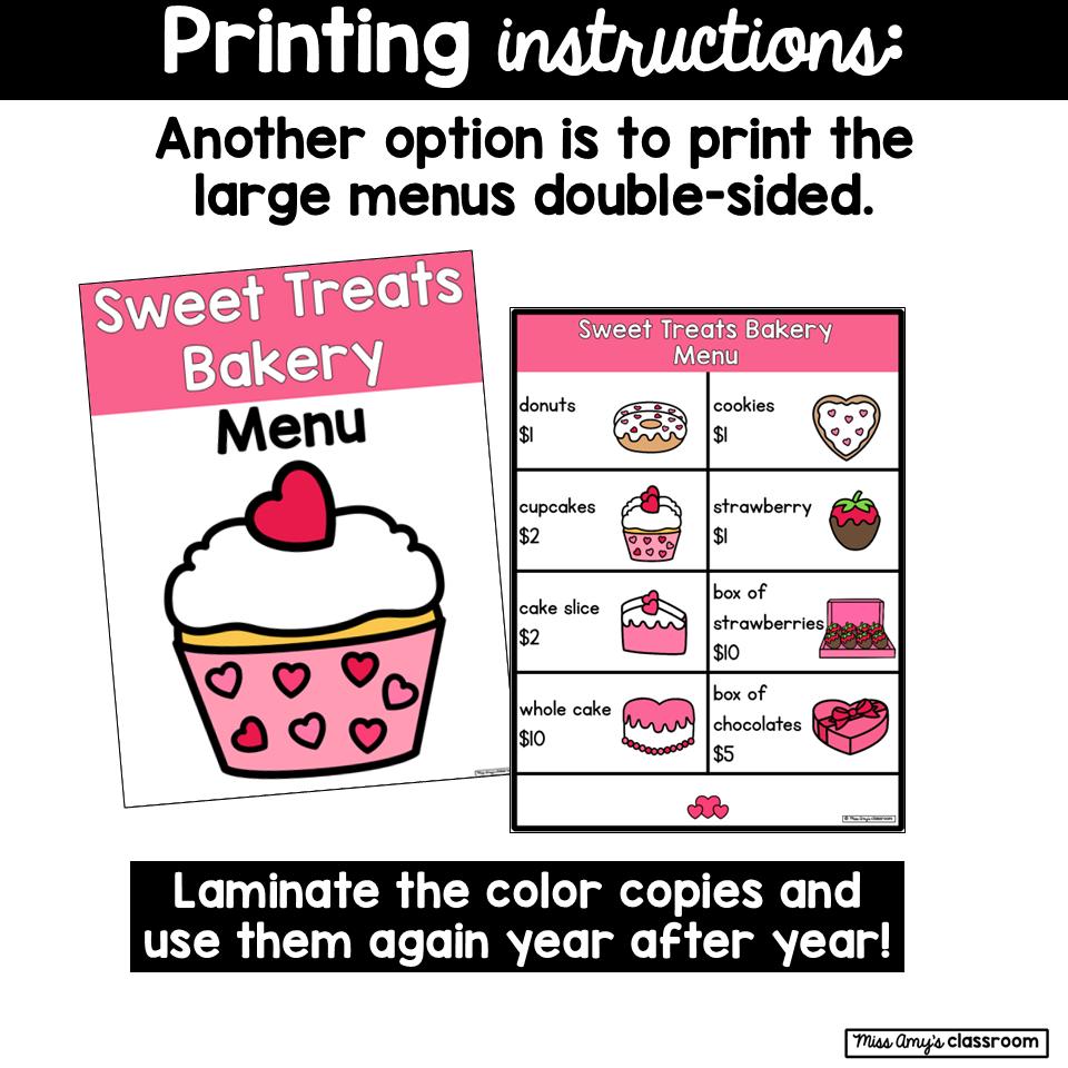 Sweet Treats Bakery: Valentine's Day Pretend Play Printables (PDF) - Etsy