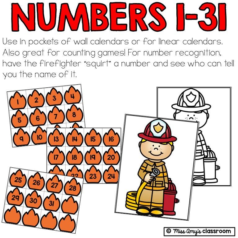 Preschool Fire Safety Activities: Firefighter Crafts, Fine Motor ...