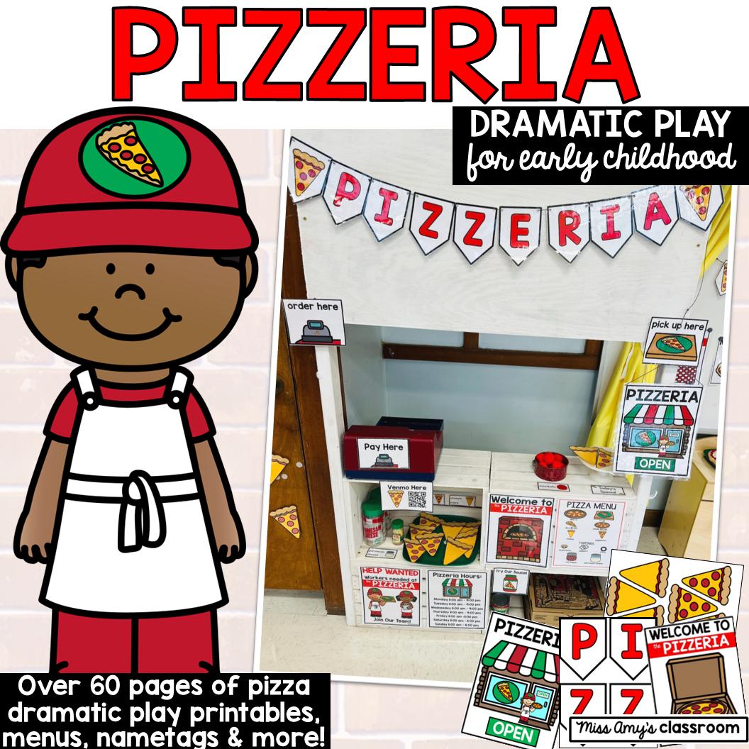 Preschool Pizza Dramatic Play: Printable Signs, Menus & Props for ...