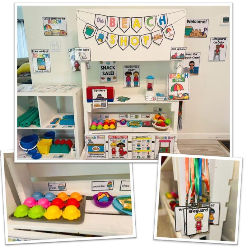 Beach Dramatic Play Printables for Kids – Summer Pretend Play Center ...