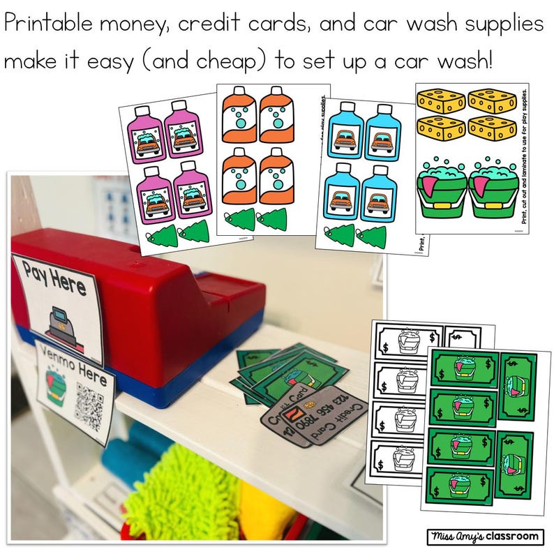 Car Wash Dramatic Play Printables: Pretend Play Props (90+ Pages) - Etsy