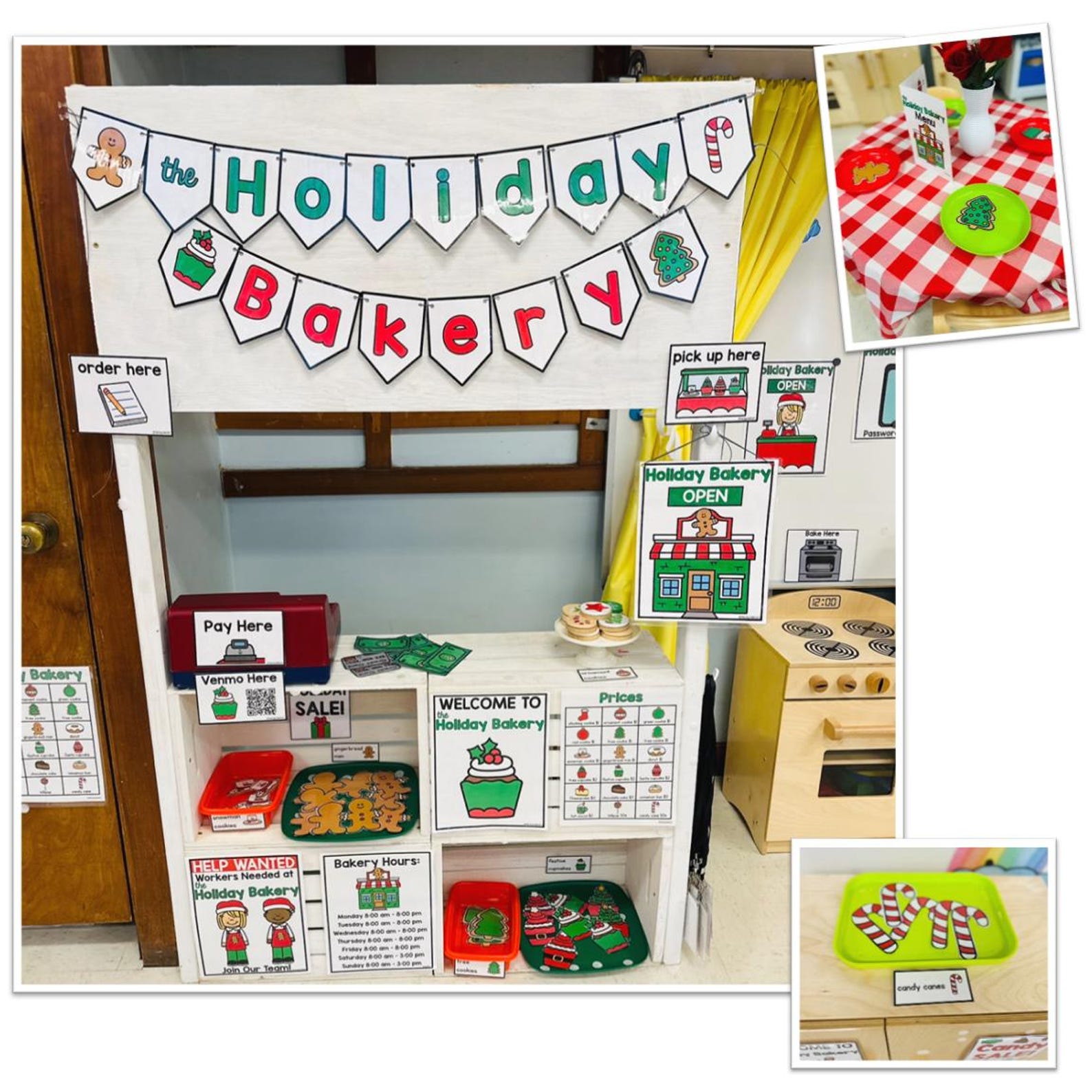 Christmas Bakery Dramatic Play Printables: Holiday Pretend Play Center ...