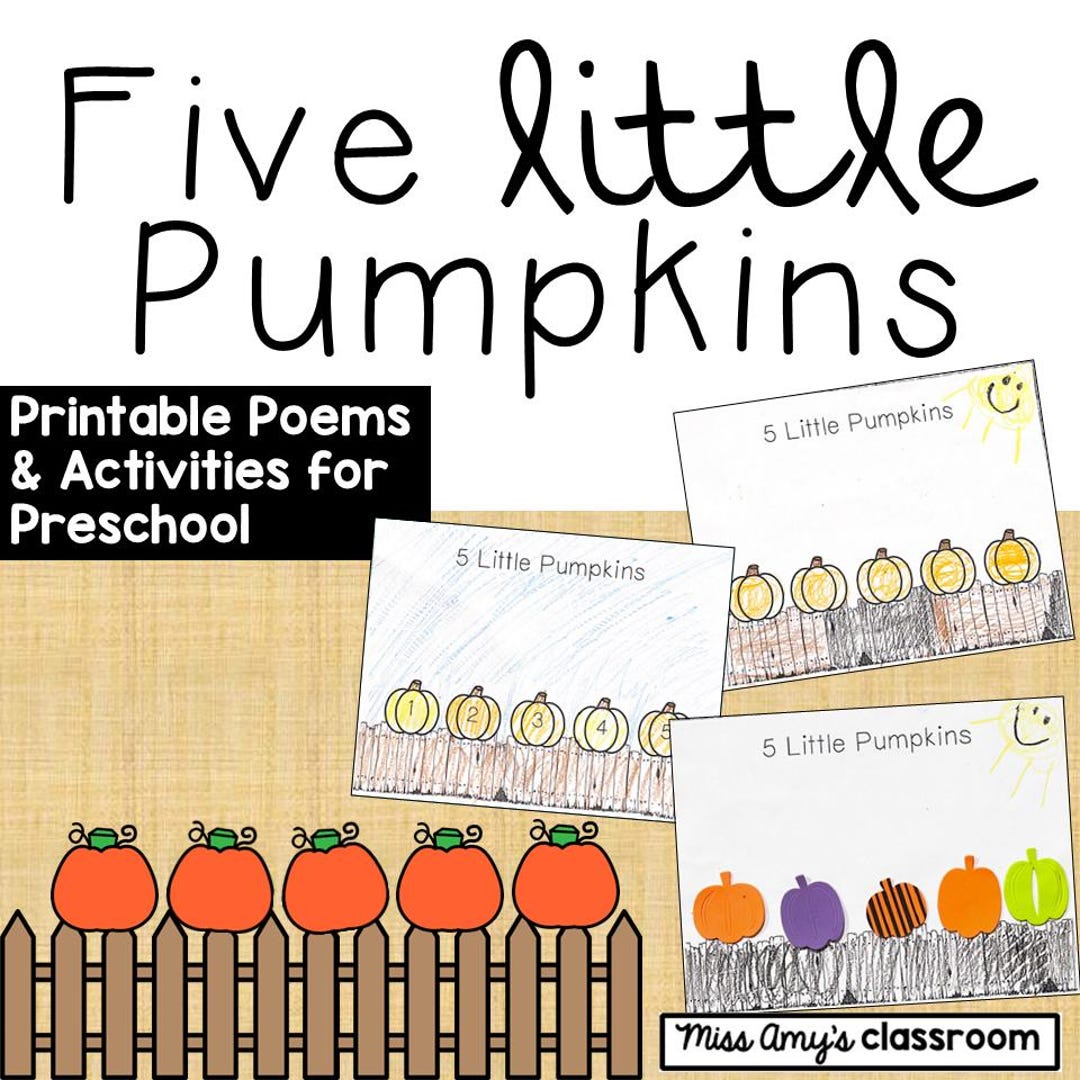 5 Little Pumpkins Activities & Crafts - Halloween Preschool Printables ...