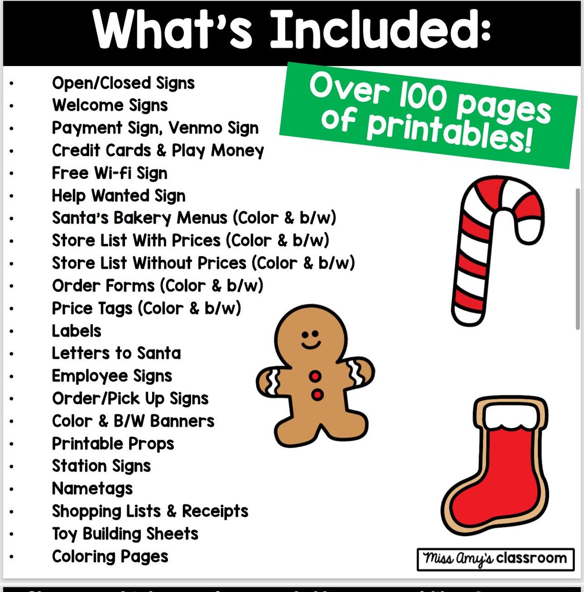 Santa's Workshop Dramatic Play Printables for Preschoolers- Christmas ...