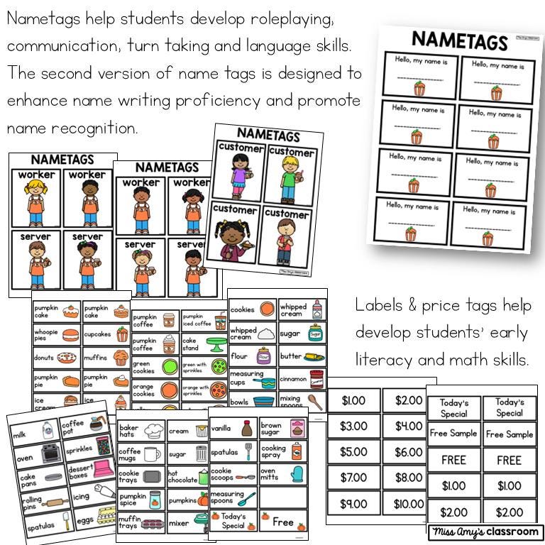 Thanksgiving Pumpkin Pie Shop Dramatic Play - Fall Bakery Center ...