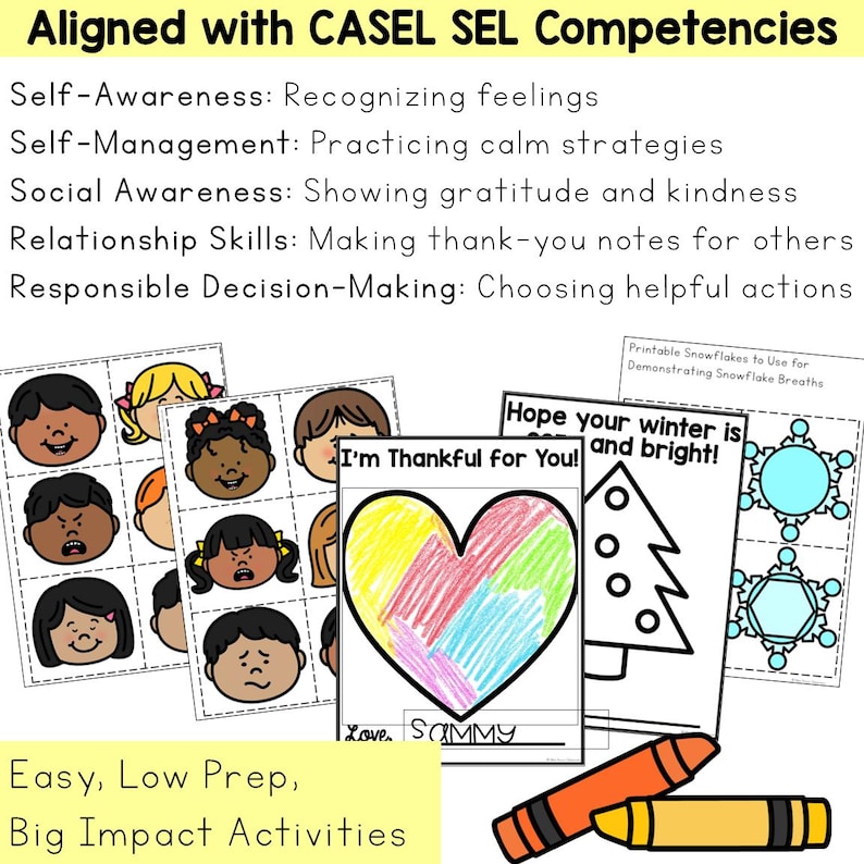 November & December SEL Bundle - Preschool Kindness and Gratitude ...