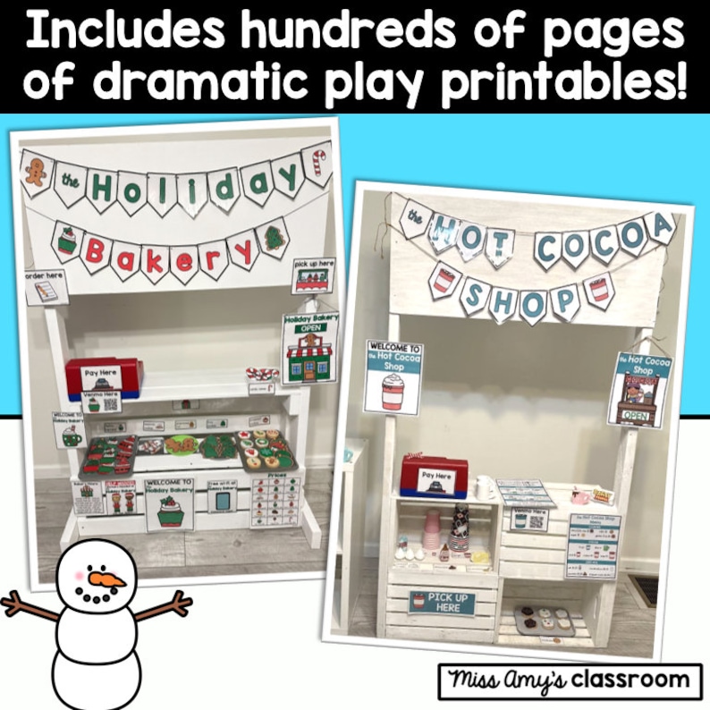 Winter Pretend Play Printables – Holiday Bakery & Hot Cocoa Shop (PDF) - Etsy