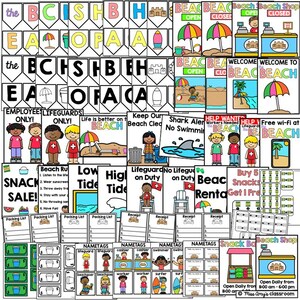 Beach Dramatic Play Printables for Kids – Summer Pretend Play Center ...