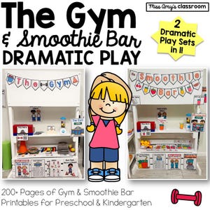 Gym & Smoothie Bar Dramatic Play Printables: Preschool Fitness (digital ...