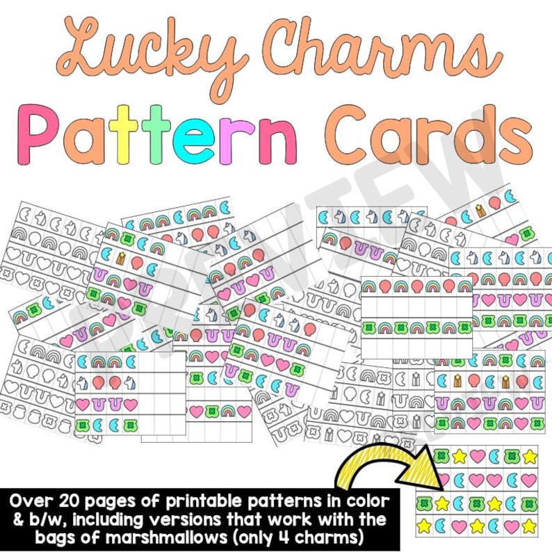 Lucky Charms STEM Activity Pack: Printables for Preschool/kindergarten ...