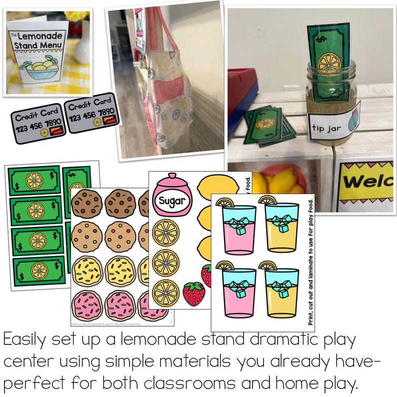 Lemonade Stand Dramatic Play Printables: Summer Pretend Play Center ...
