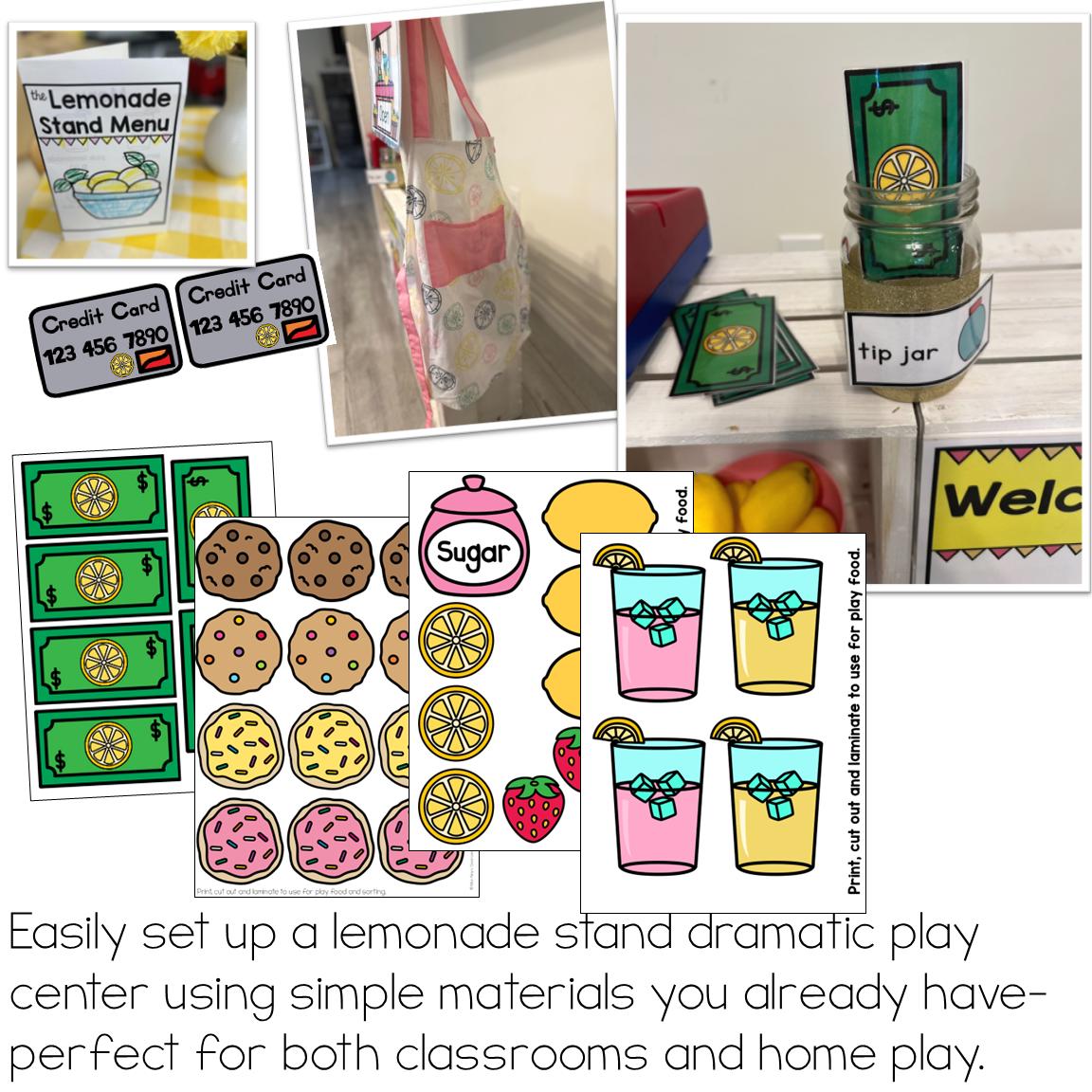 Lemonade Stand Dramatic Play Printables: Summer Pretend Play Center ...