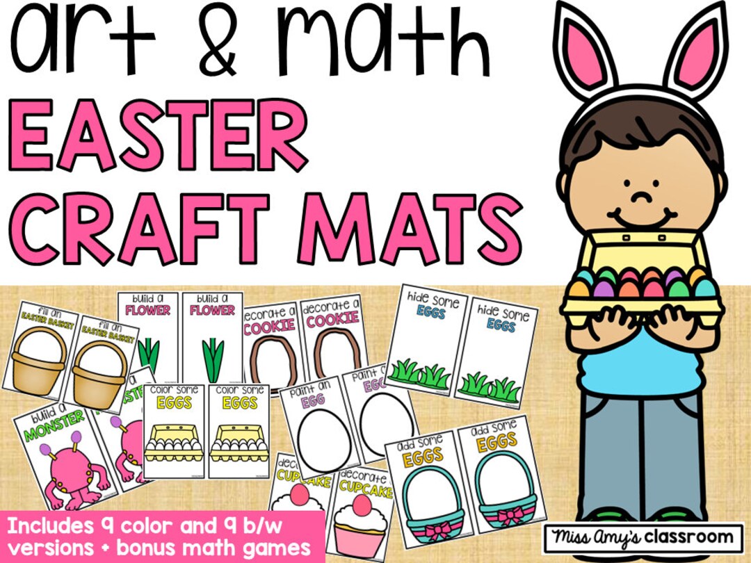 Printable Easter Craft Mats & Easter Math Games for Preschool Easy and ...