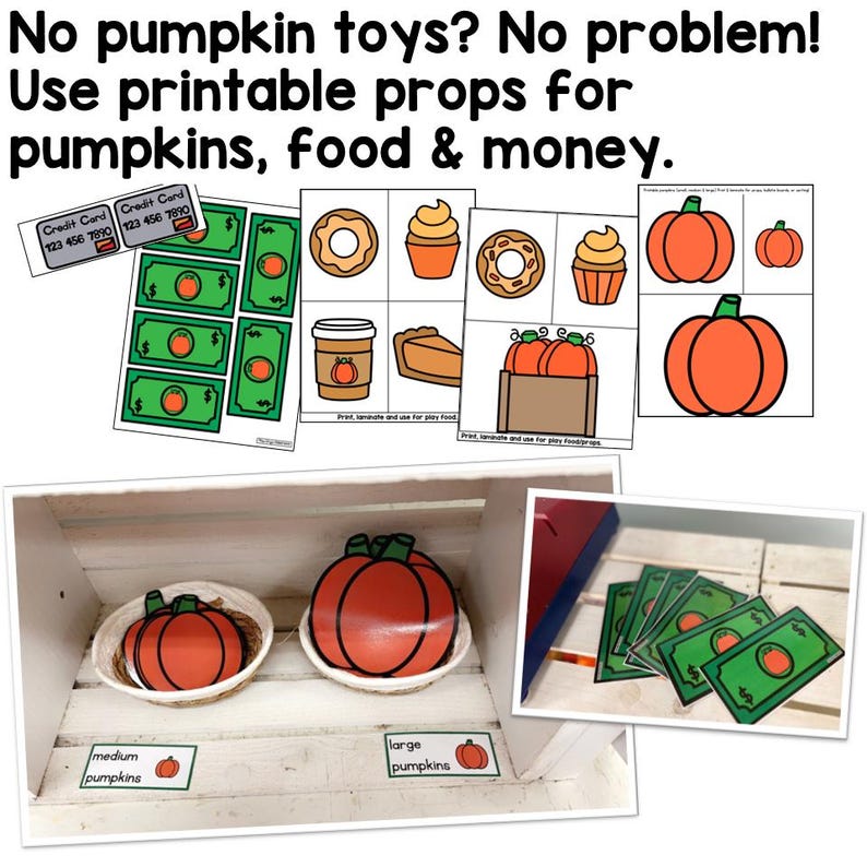 Pumpkin Patch Dramatic Play Printables: Fall Preschool Pretend Play ...
