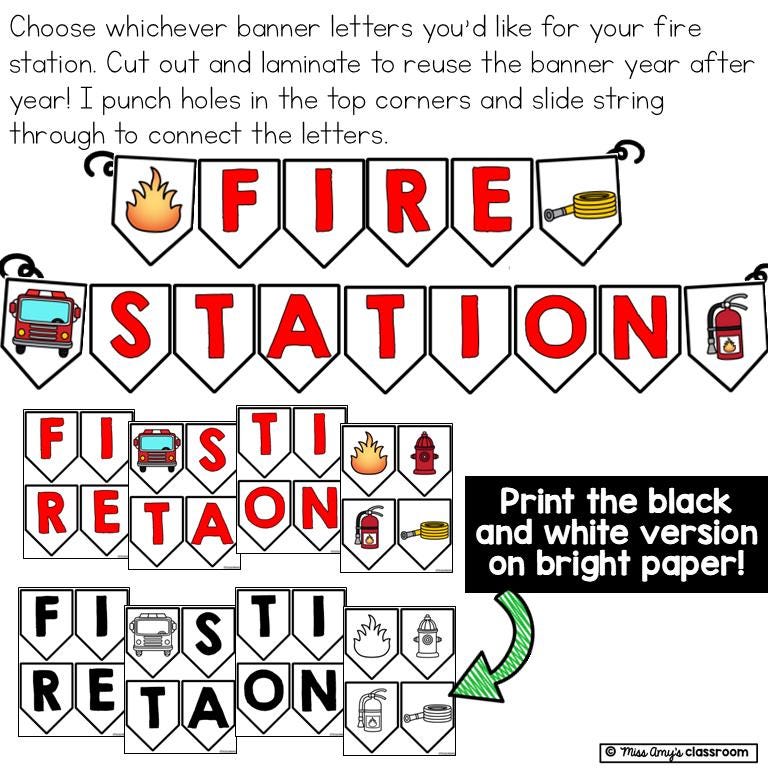 Fire Station Dramatic Play Center - Firefighter & Fire Safety ...