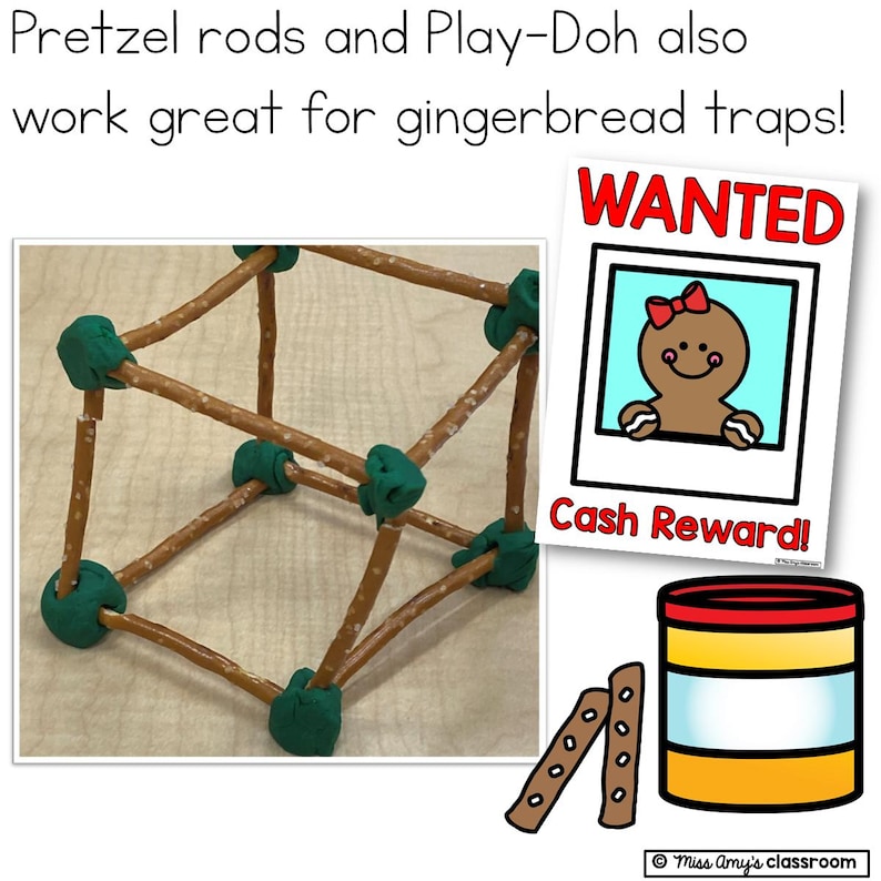 Gingerbread Man STEM Activity: Christmas Preschool & Kindergarten ...