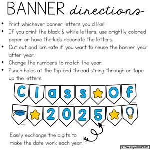 Class of 2024 Printable Graduation Banner- DIY Graduation - Printable ...