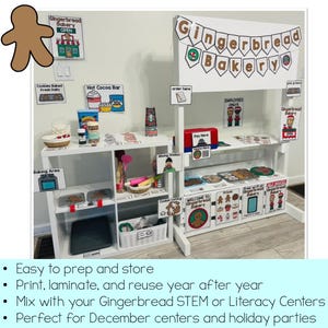 Gingerbread Bakery Dramatic Play Center - Christmas Pretend Play ...