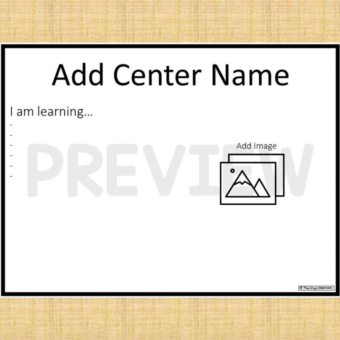 Editable Center Signs With Learning Objectives and Images | Preschool ...