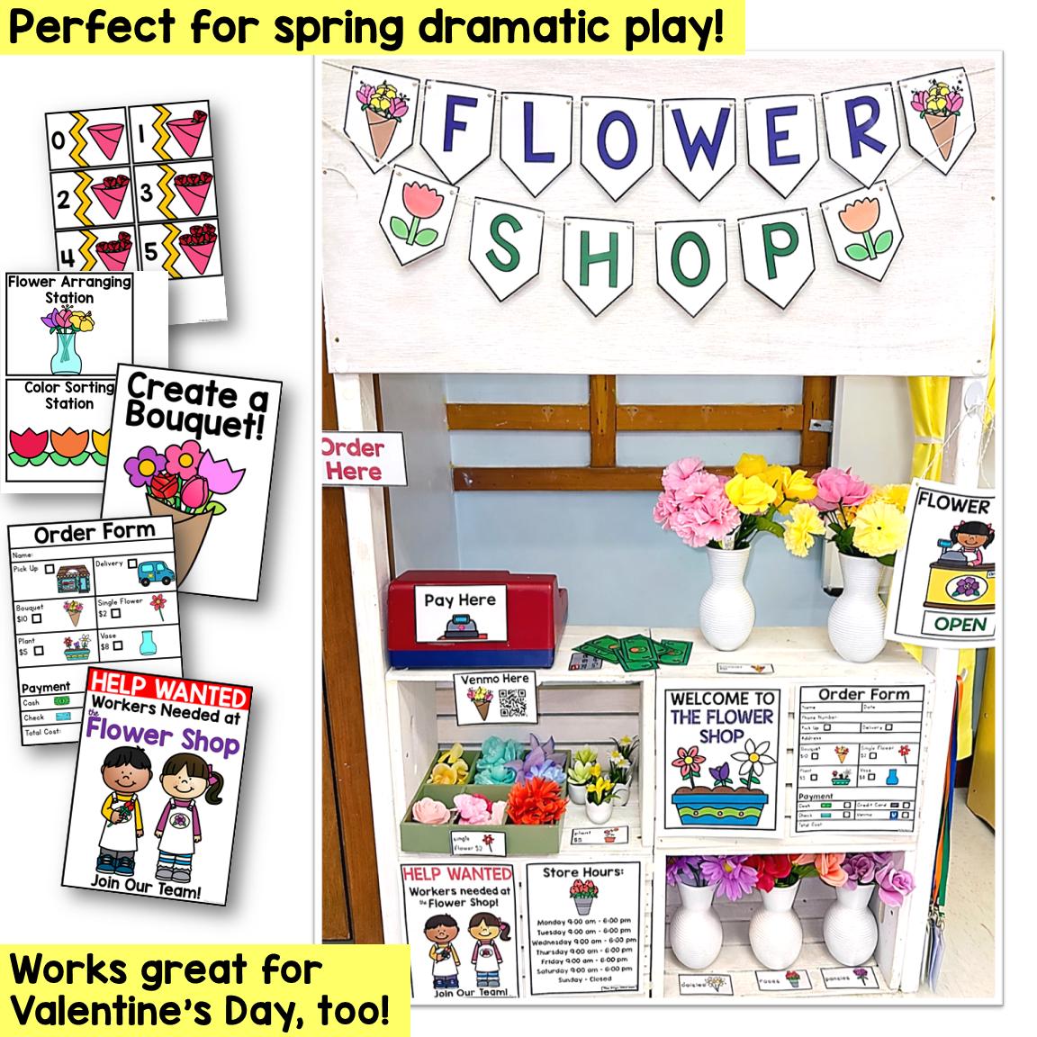 Spring Dramatic Play Centers Bundle - Flower Shop & Egg Stand / Farm ...