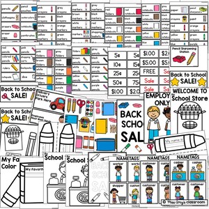School Store Dramatic Play Printables- Back to School Pretend Play ...