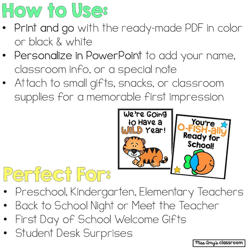 Welcome Back to School Gift Tags | Editable & No Prep Versions, First ...