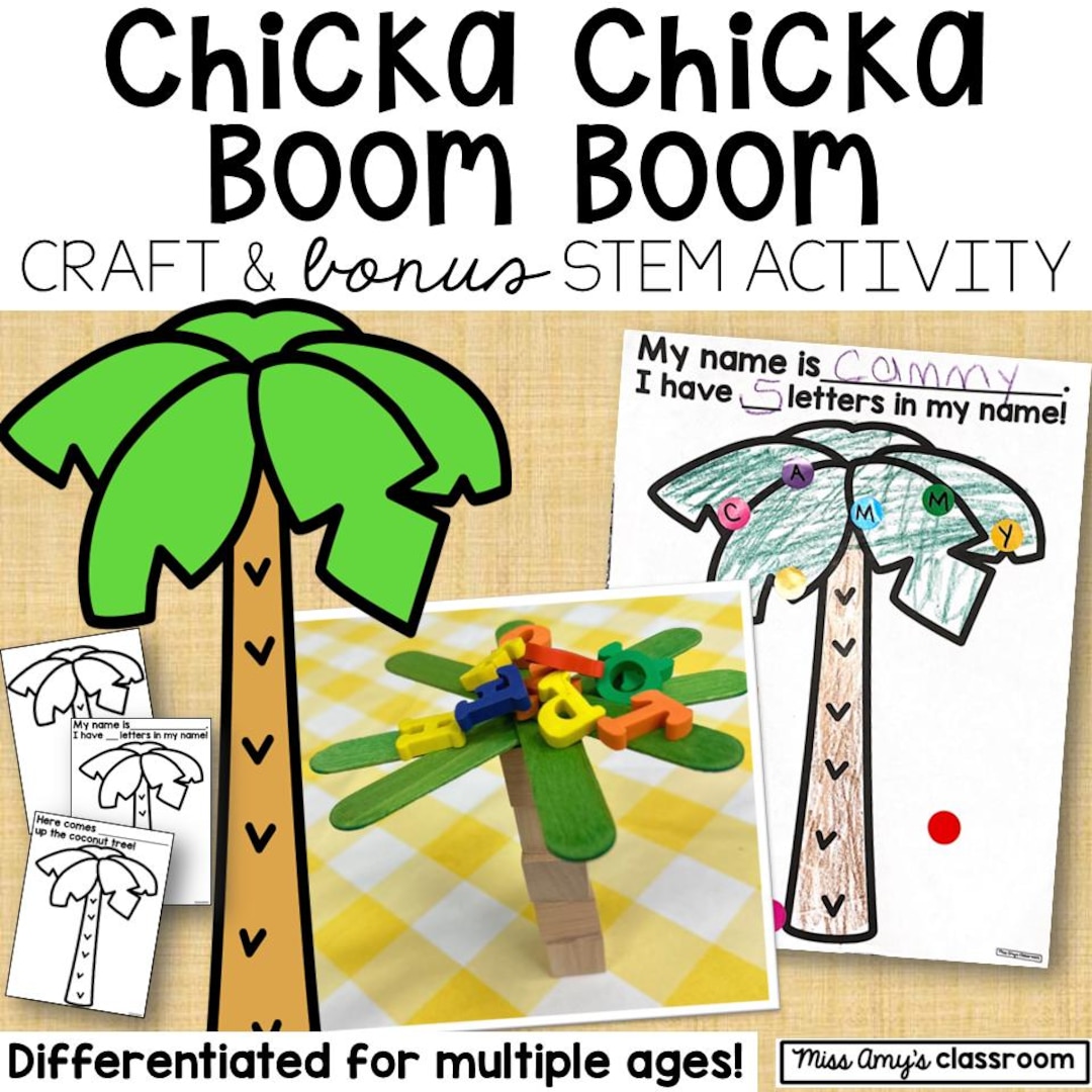 Chicka Chicka Boom Boom Craft & Activities | STEM, Coloring Pages and ...