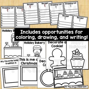 Christmas Dramatic Play Printables - Holiday Bakery - Preschool Winter ...