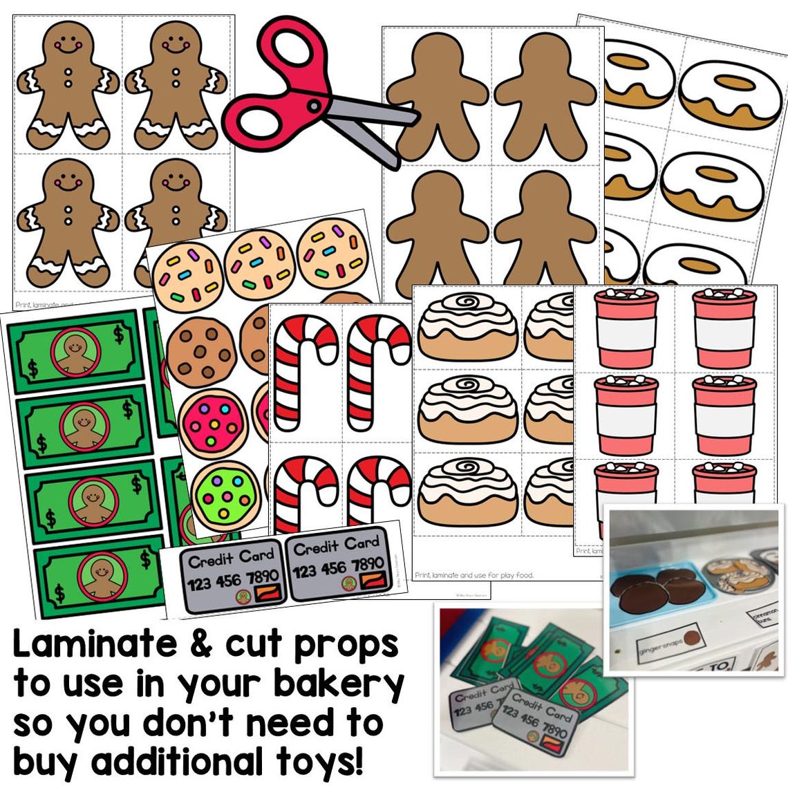 Gingerbread Bakery Dramatic Play Center - Christmas Pretend Play ...