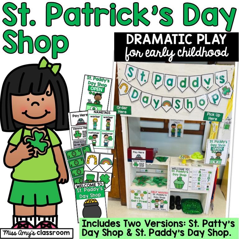February & March Dramatic Play Printables: Sweet Treats Bakery + St ...