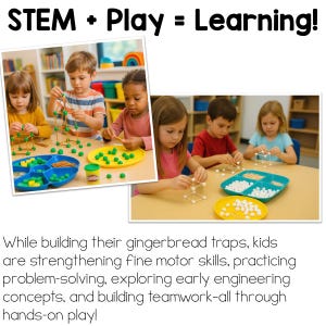 Gingerbread Man STEM Activity: Christmas Preschool & Kindergarten ...