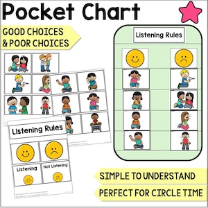 Editable Classroom Rules Posters: Preschool, Kindergarten Visuals (PDF ...
