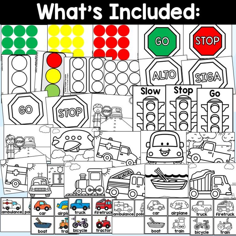 Traffic Light / Stop Light Craft | Transportation Activities ...