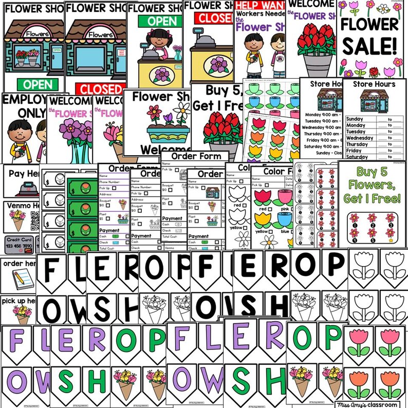 Flower Shop Dramatic Play Printables for Preschool & Homeschool ...