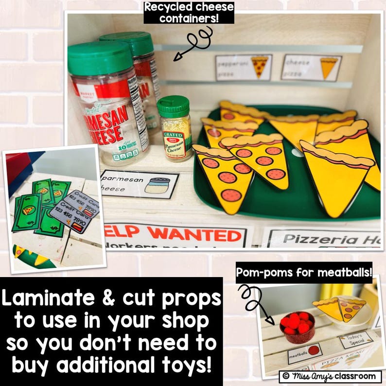 Preschool Pizza Dramatic Play: Printable Signs, Menus & Props for ...