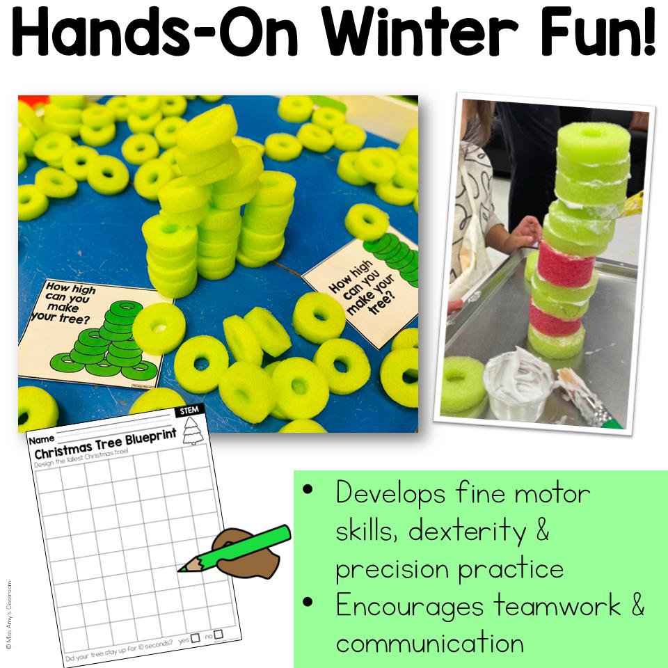 Christmas Tree STEM Challenge – Holiday Engineering Activity - Etsy