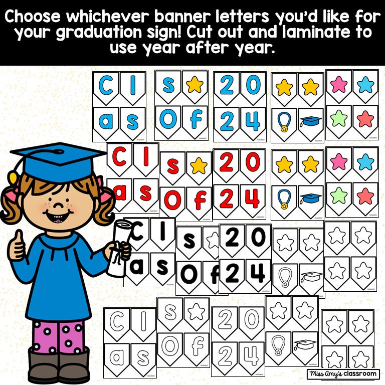 Class of 2024 Printable Graduation Banner DIY Graduation Printable ...