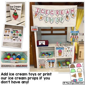 Ice Cream Shop Dramatic Play Printables: Summer Pretend Play (PDF) - Etsy