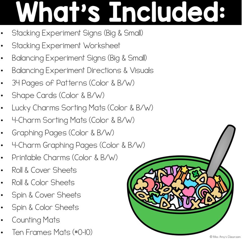 Lucky Charms STEM Activity Pack: St. Patrick's Day Printables (PDF) - Etsy