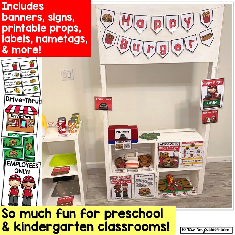 Printable Fast Food Restaurant: Pretend Play Drive-thru (PDF Download ...