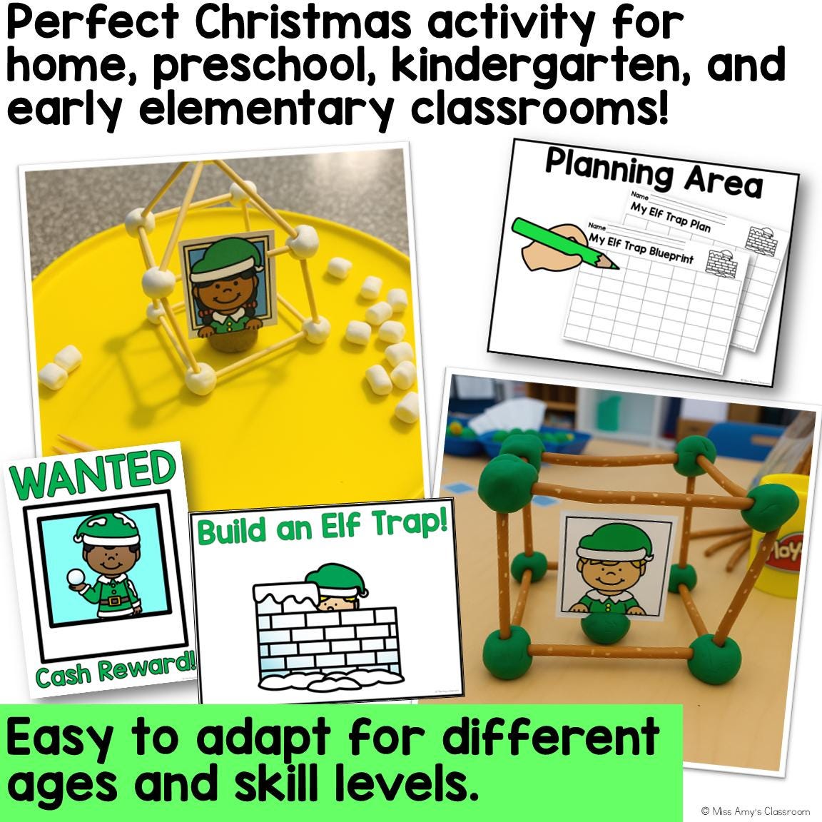 How to Catch an Elf STEM Activity - Preschool & Kindergarten Christmas ...