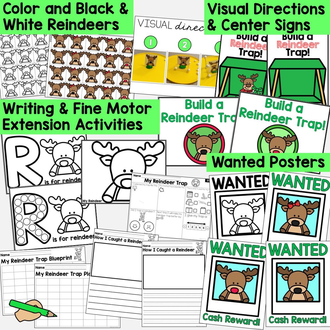 How to Catch a Reindeer STEM Christmas Activity for Homeschool, Daycare ...