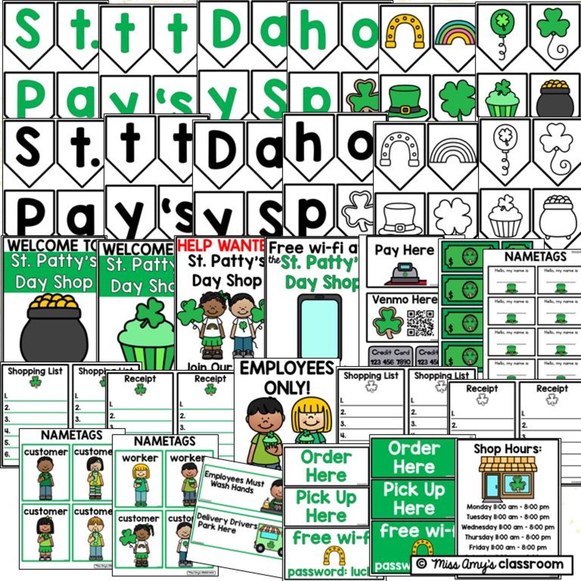 February & March Dramatic Play Printables: Sweet Treats Bakery + St ...