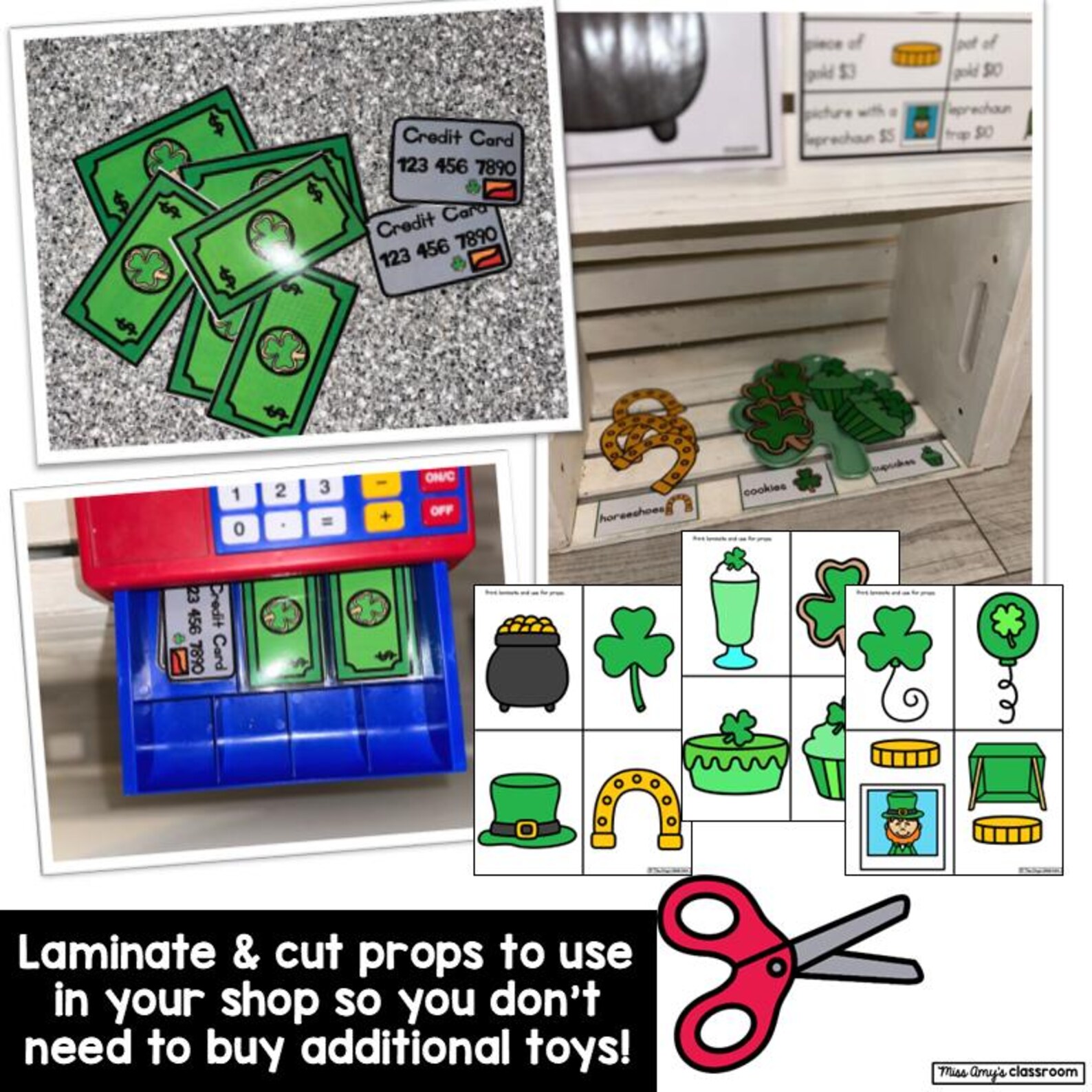 St. Patrick's Day Dramatic Play Shop: Preschool March Pretend Play (PDF ...