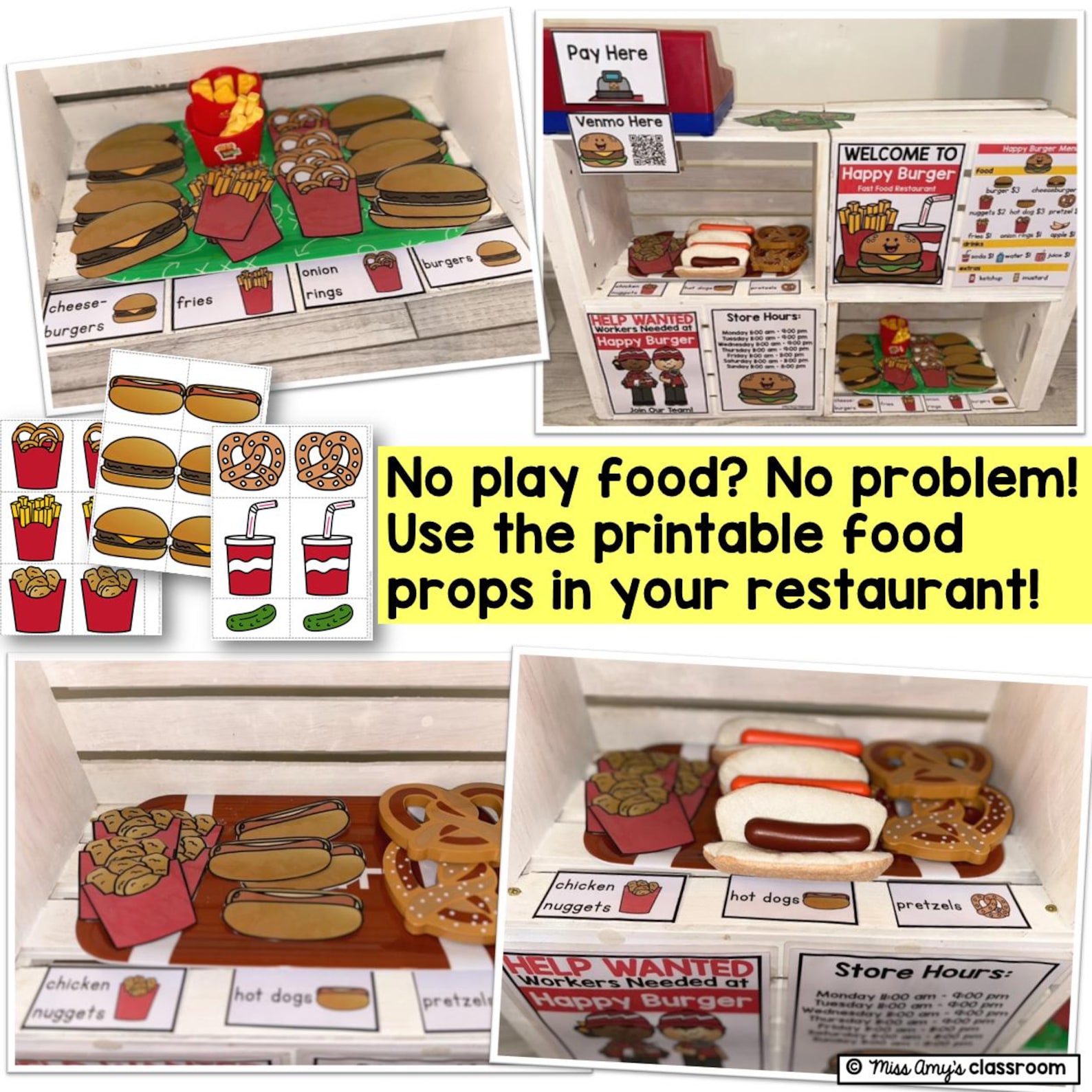 Printable Fast Food Restaurant: Pretend Play Drive-thru (PDF Download ...