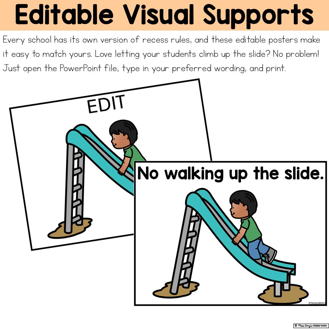 Editable Recess Rules Posters: Classroom Management Printables (google ...