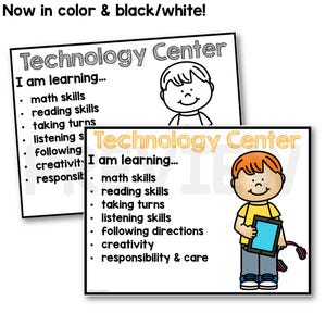 Editable Center Signs With Learning Objectives and Images | Preschool ...