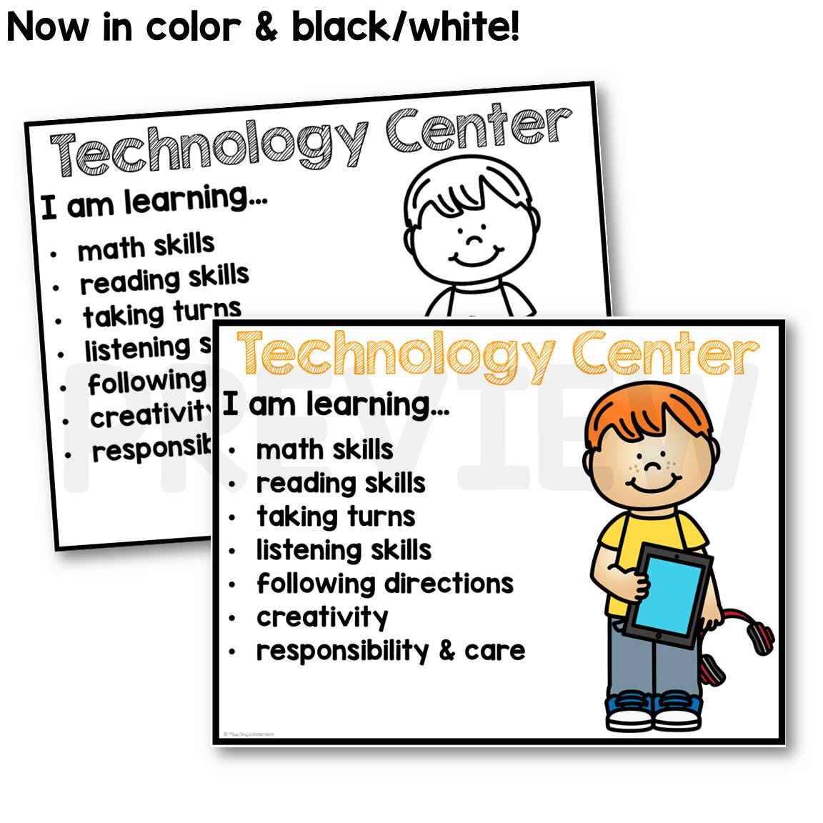 Editable Center Signs With Learning Objectives and Images | Preschool ...